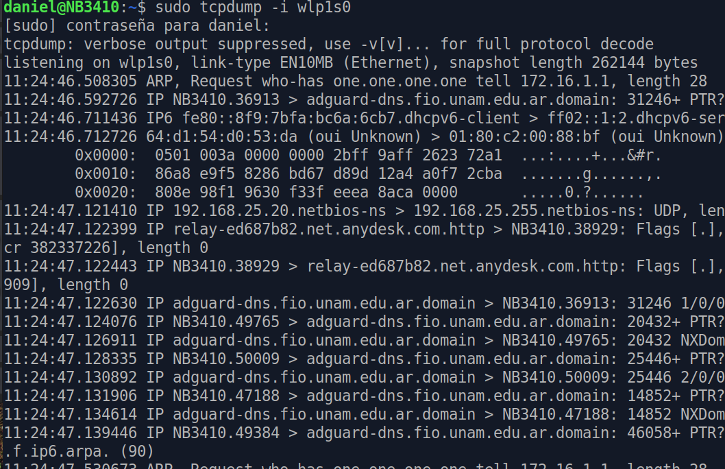 TCP: Tcpdump | Aula Virtual
